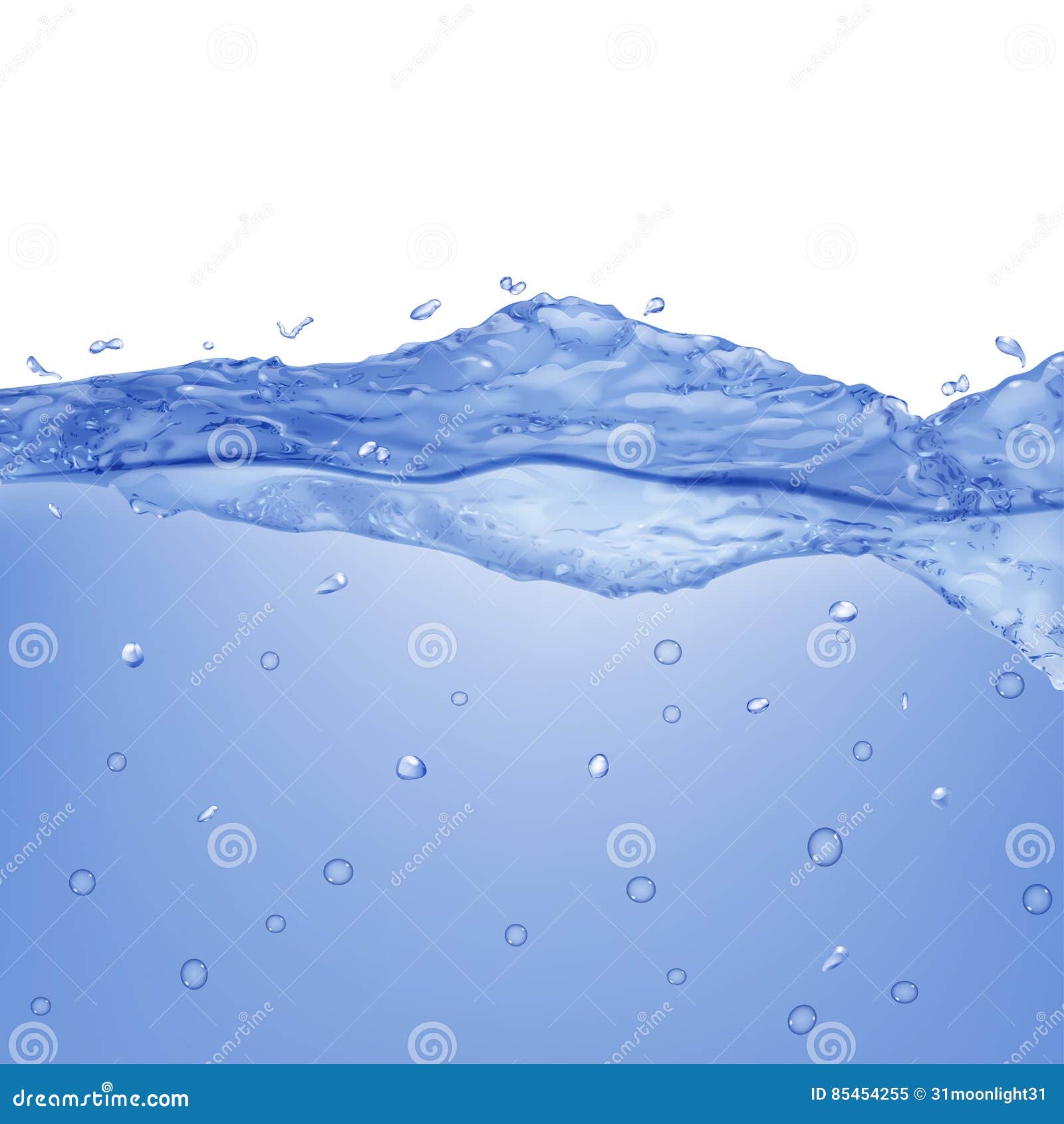Opaque Water Splashes, Water Drops Vector Illustration | CartoonDealer ...