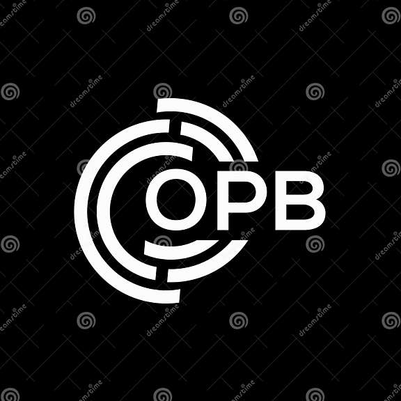 OPB Letter Logo Design on Black Background. OPB Creative Initials ...