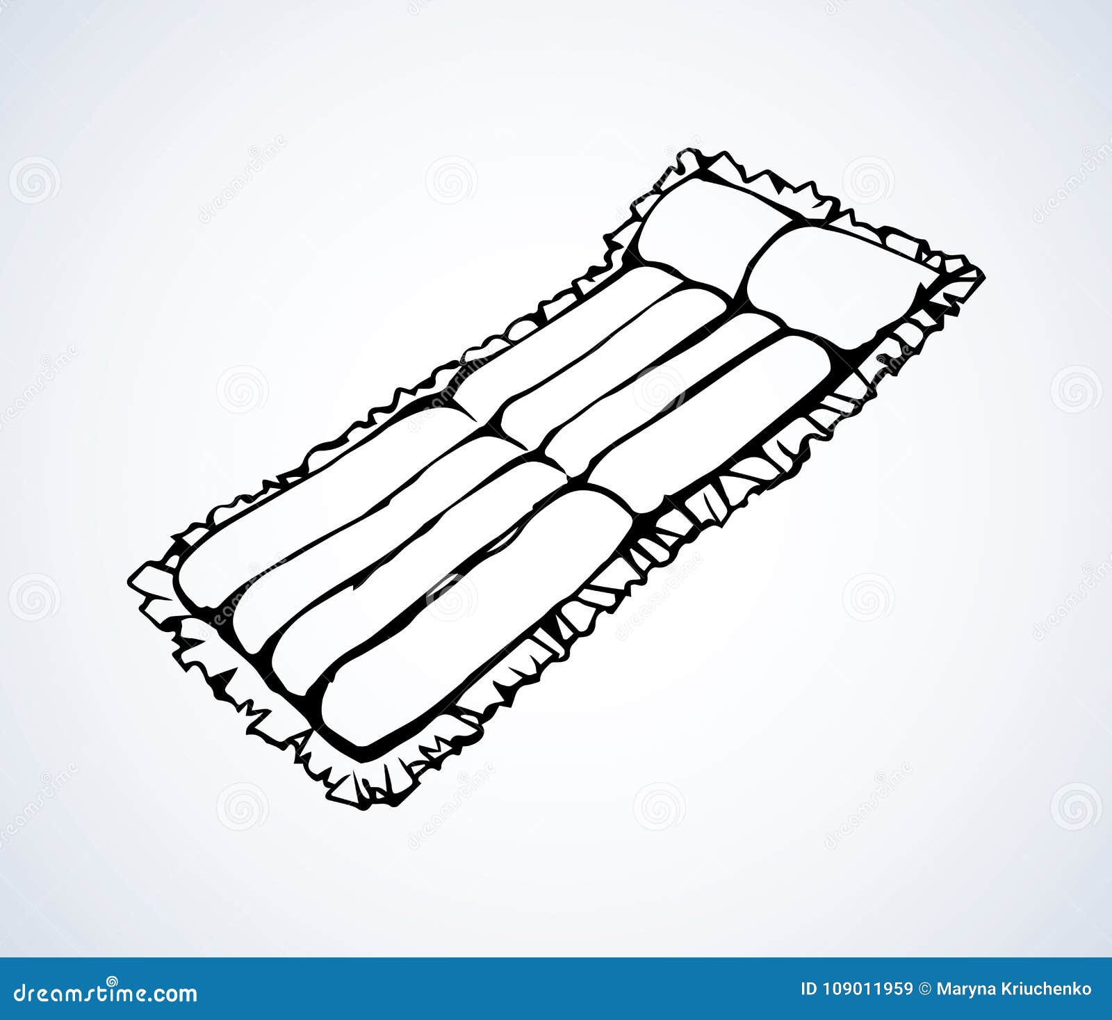 Opblaasbare Matras Vector Tekening Vector Illustratie - Illustration of ...