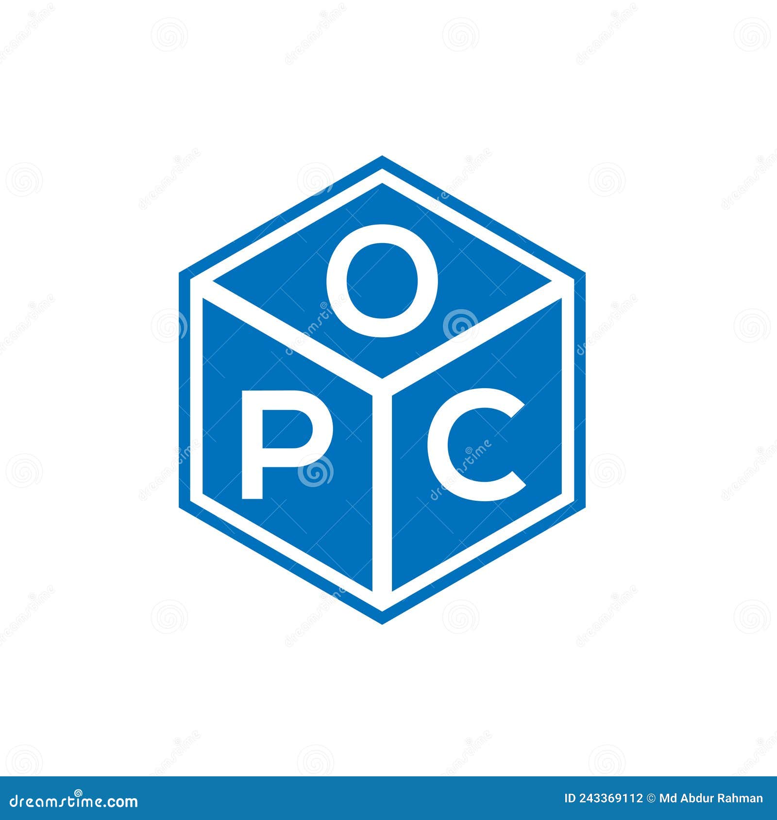 OPC Letter Logo Design on Black Background. OPC Creative Initials ...