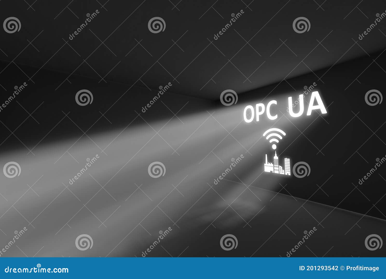 OPC UA Rays Volume Light Concept Stock Illustration - Illustration of ...