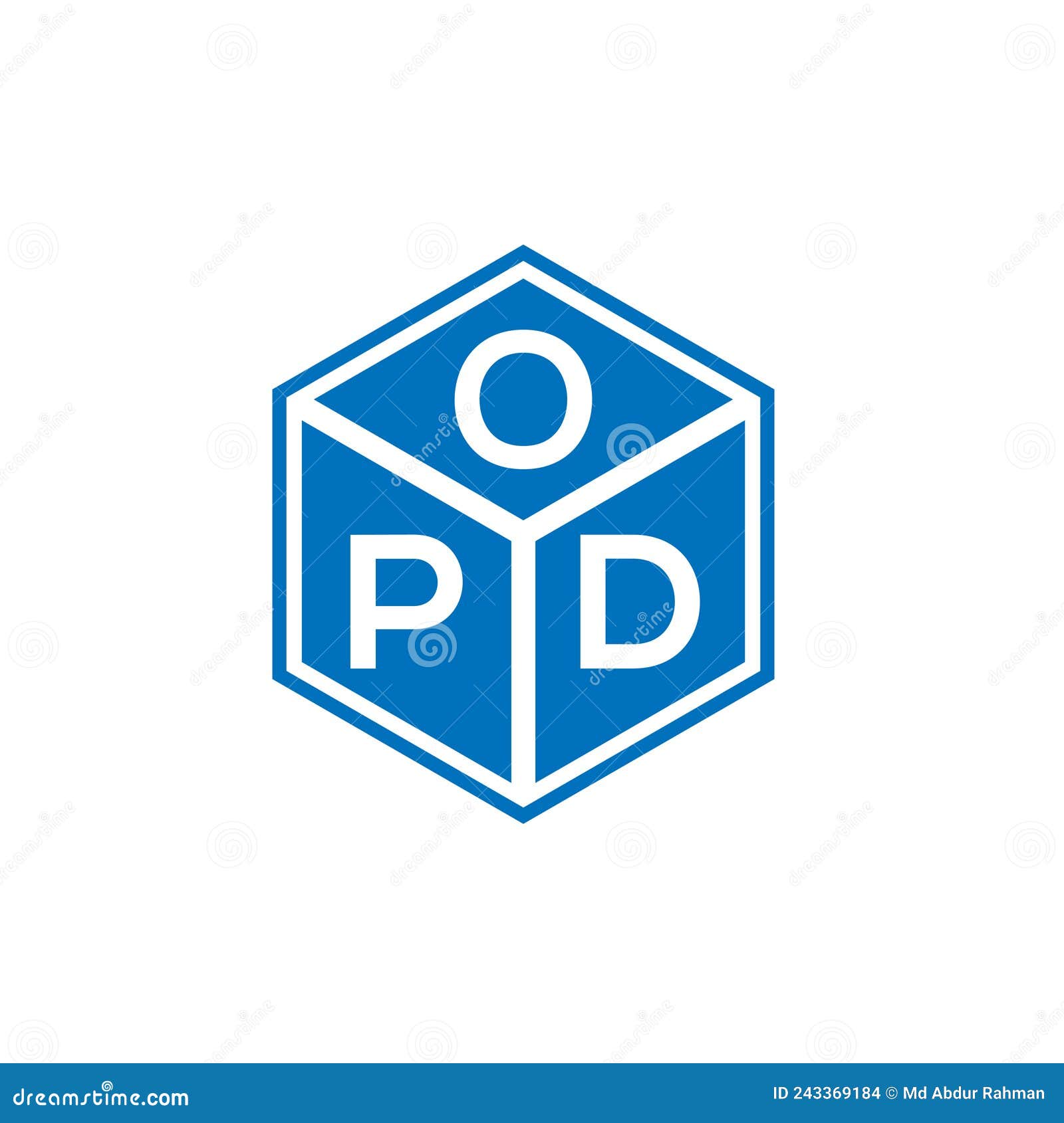 OPD Letter Logo Design On Black Background. OPD Creative Initials ...