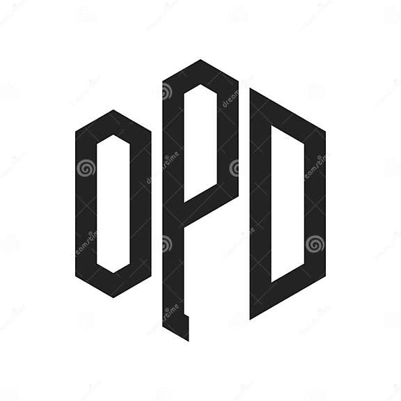 OPD Logo Design. Initial Letter OPD Monogram Logo Using Hexagon Shape ...