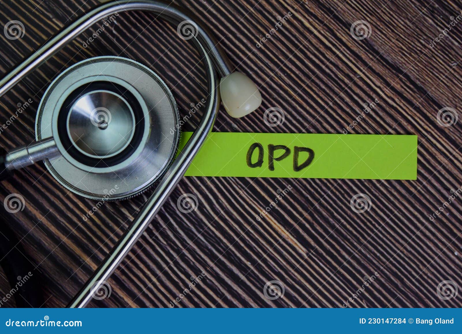 OPD Write on Sticky Notes Isolated on Wooden Table Stock Photo - Image ...