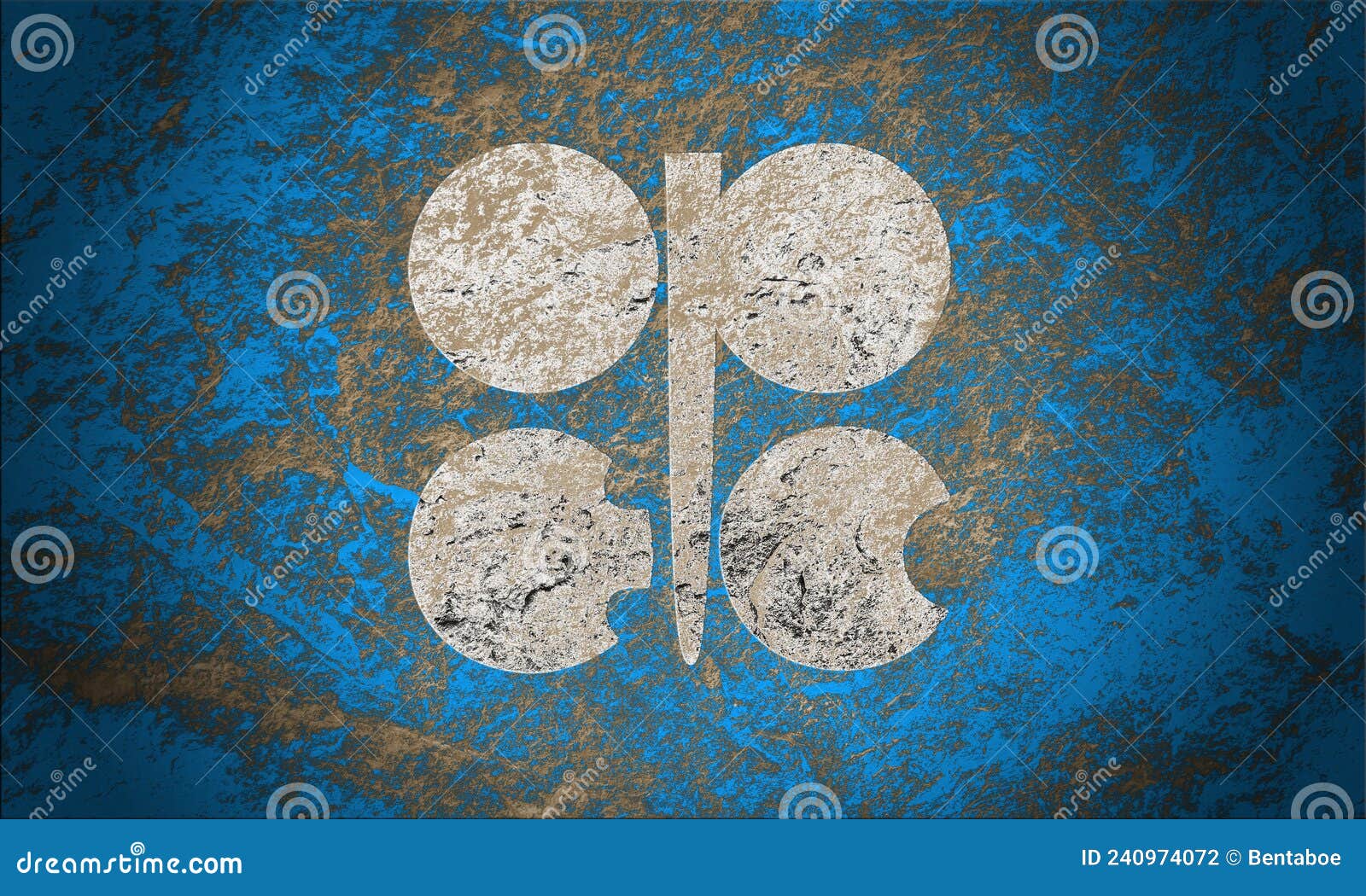 OPEC Flag on Grunge Stone Background Texture Stock Photo - Image of ...