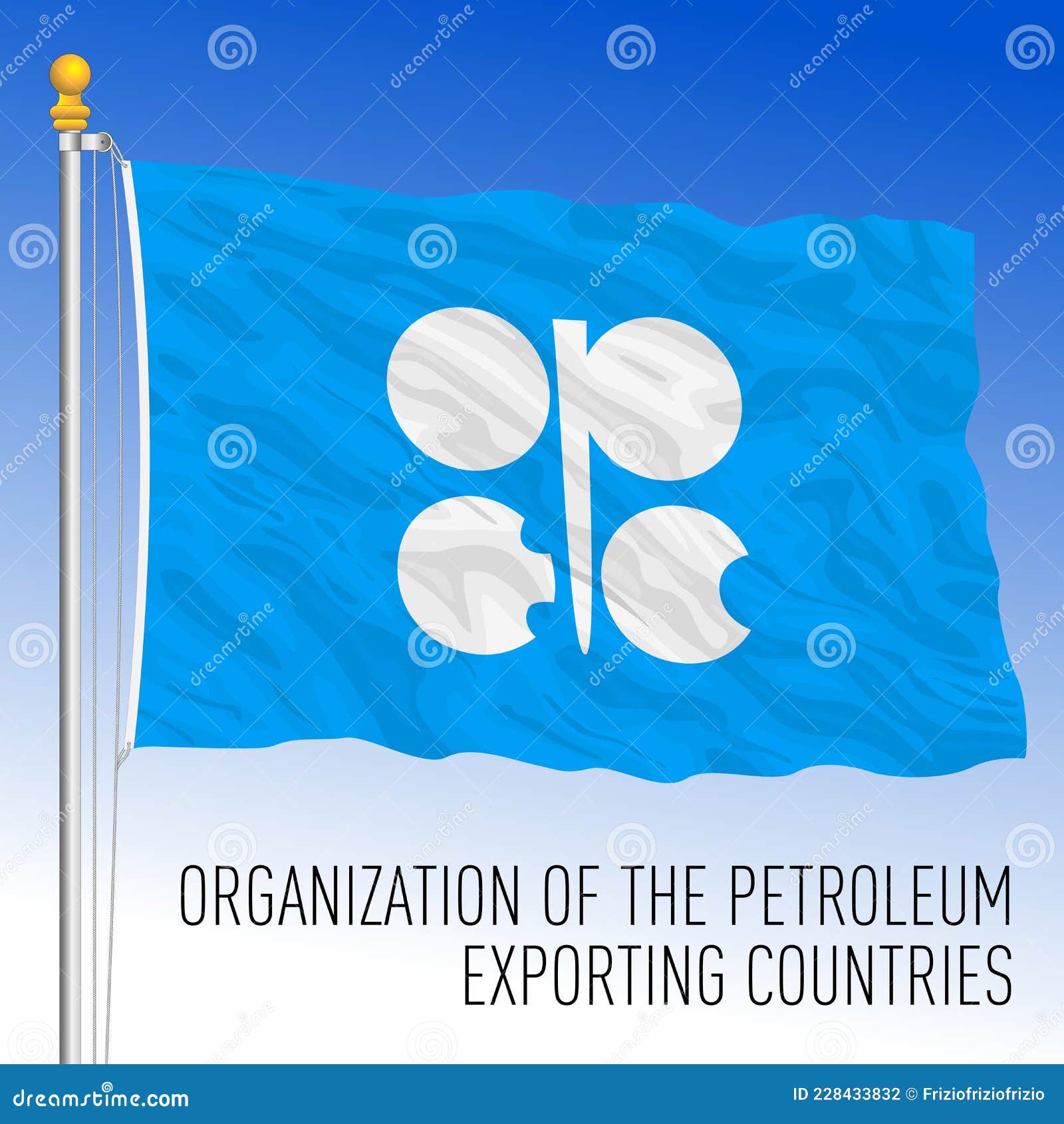 OPEC Flag, Organization of the Petroleum Exporting Countries Stock ...