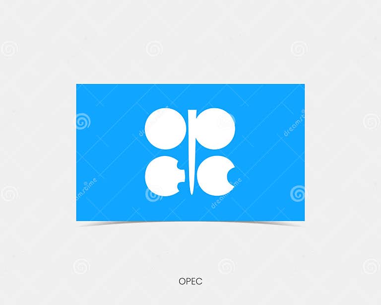 OPEC Rectangle Flag Icon with Shadow Stock Vector - Illustration of flat, country: 281443292