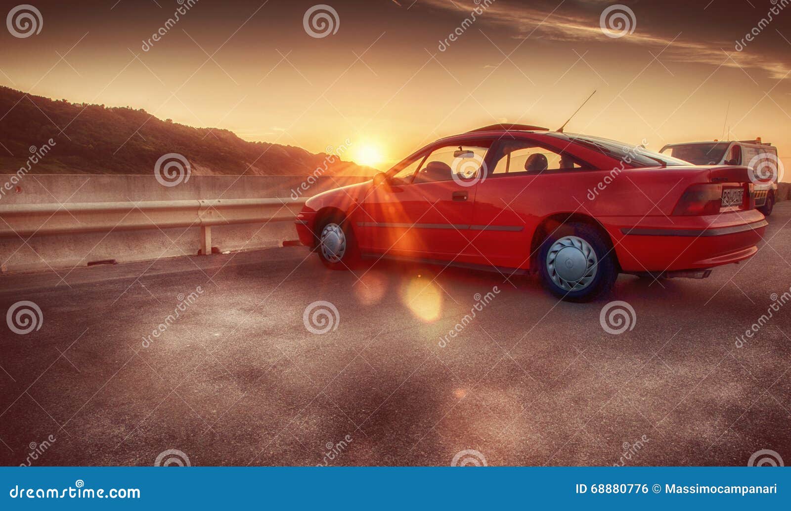 Opel calibra red editorial photo. Image of berlina, cabrio - 68880776