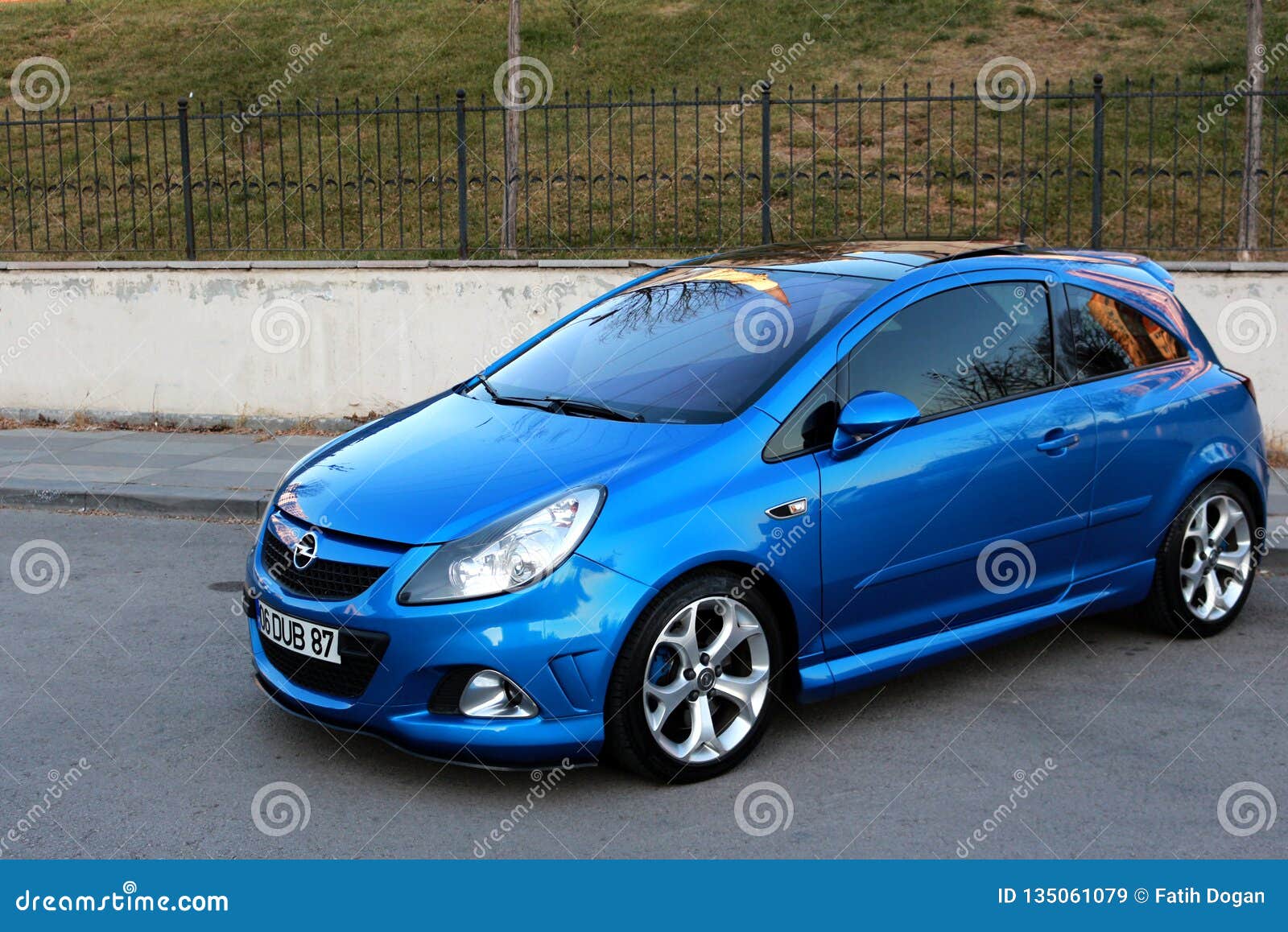 Opel OPC Blue editorial stock image. Image of twin, blue - 135061079