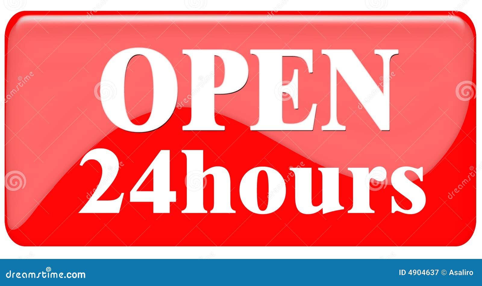 Open 24 Hours stock illustration. Illustration of support - 4904637