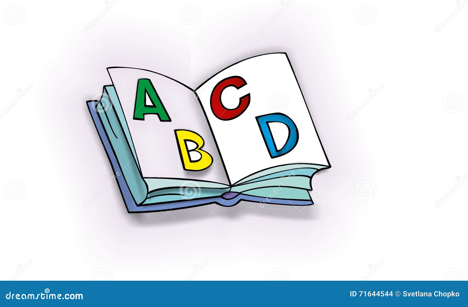 Open ABC Book Stock Vector - Image: 71644544