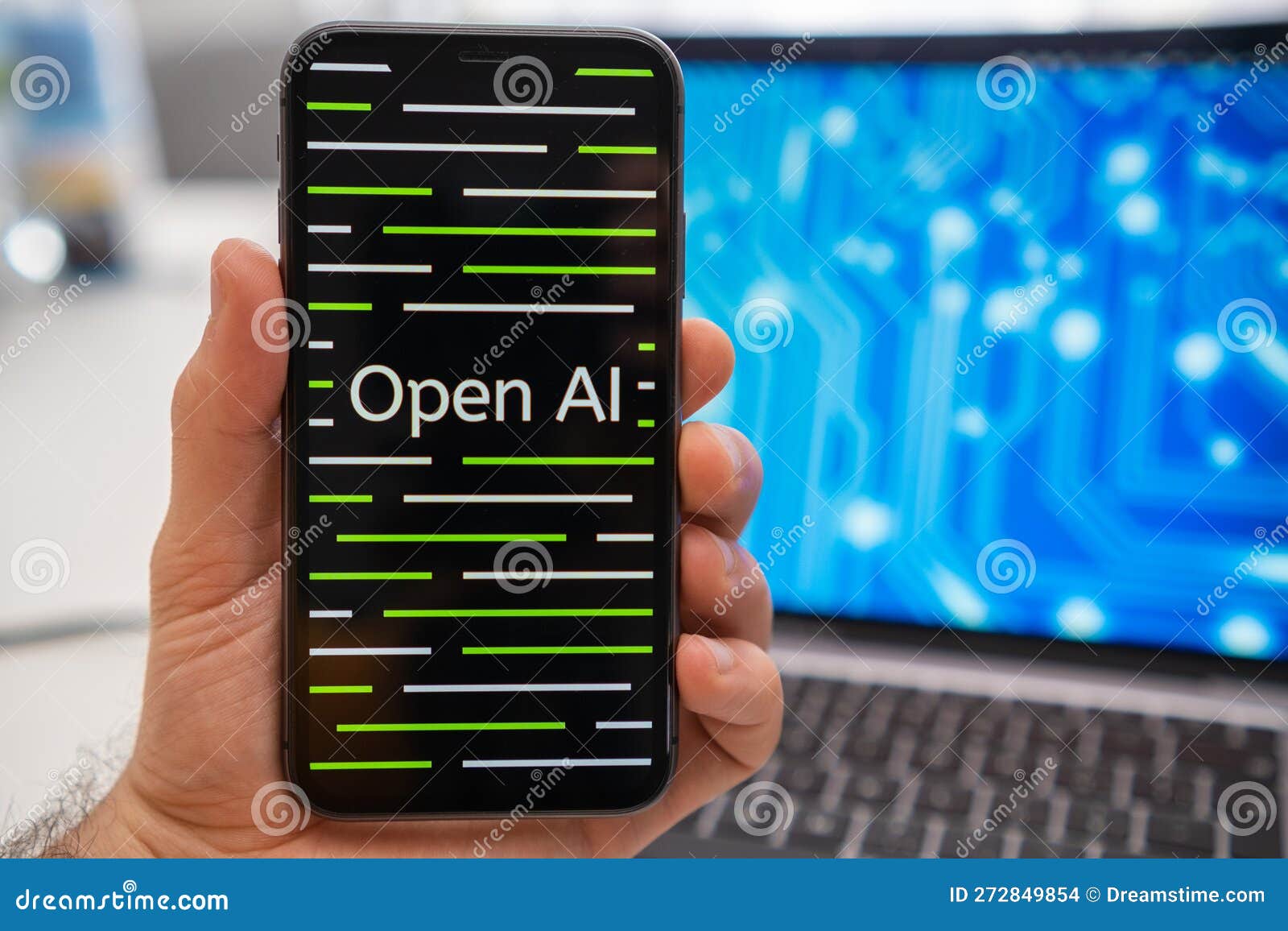 Open AI Artificial Intelligence Logo on the Screen of Mobile Phone and ...