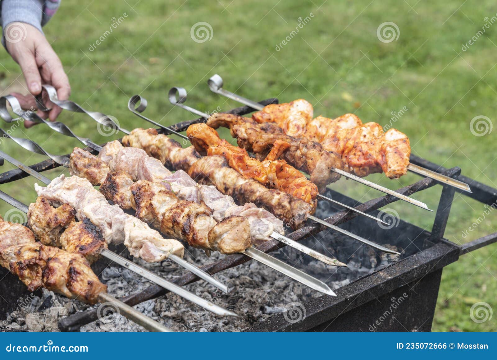 Open air barbecue stock photo. Image of heat, pork, steak - 235072666