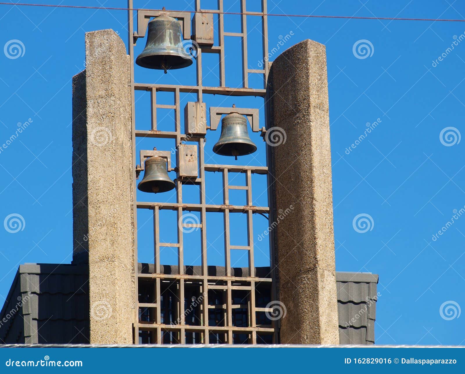 Open Air Belfry with Bells Architecture Stock Photo - Image of older ...