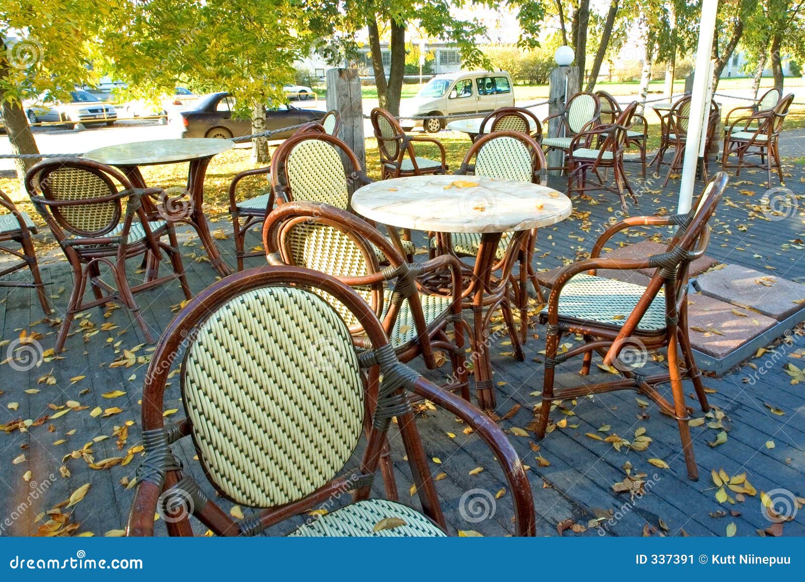 Open-air Cafe in the Autumn Stock Image - Image of barren, chilly: 337391