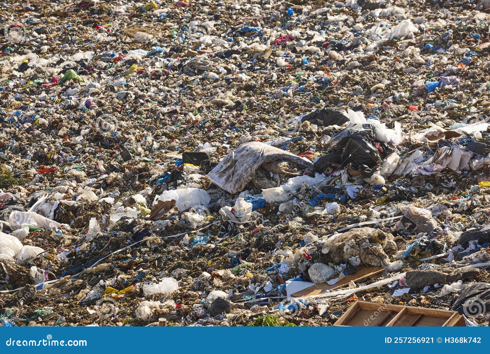 Open Air Garbage Dump. Plastic Waste Pollution. Global Warming. Climate ...