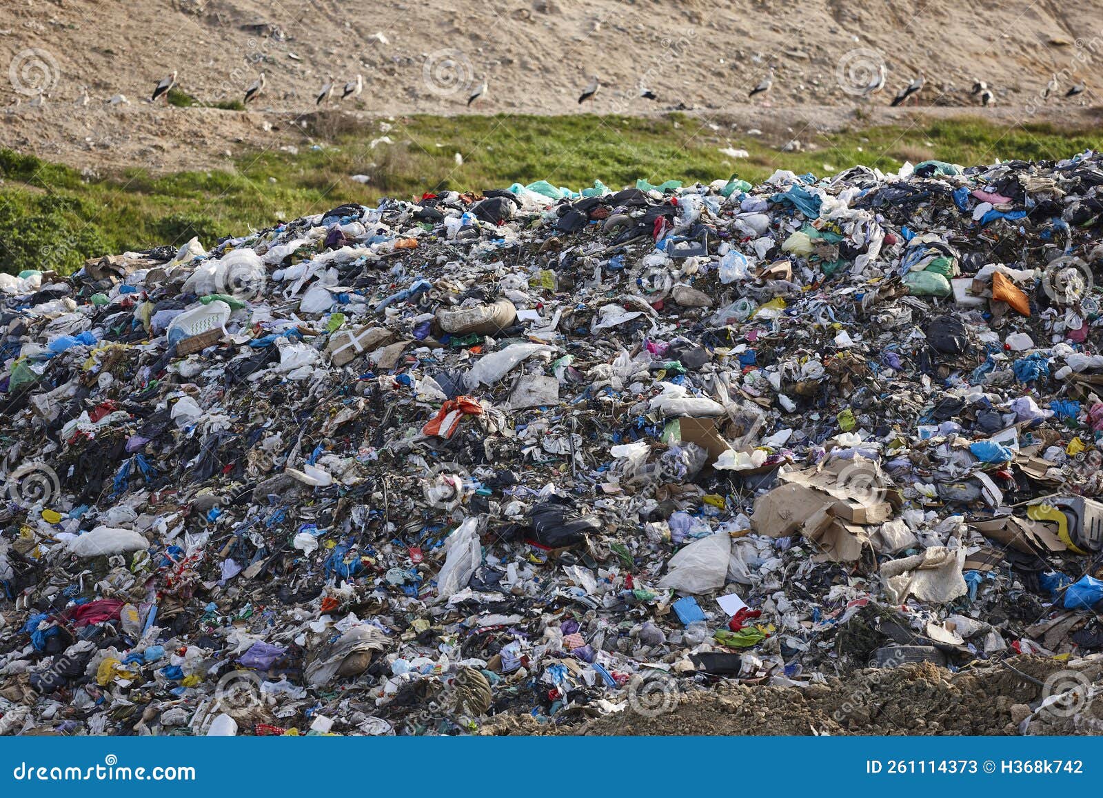 Open Air Garbage Dump. Plastic Waste Pollution. Global Warming ...