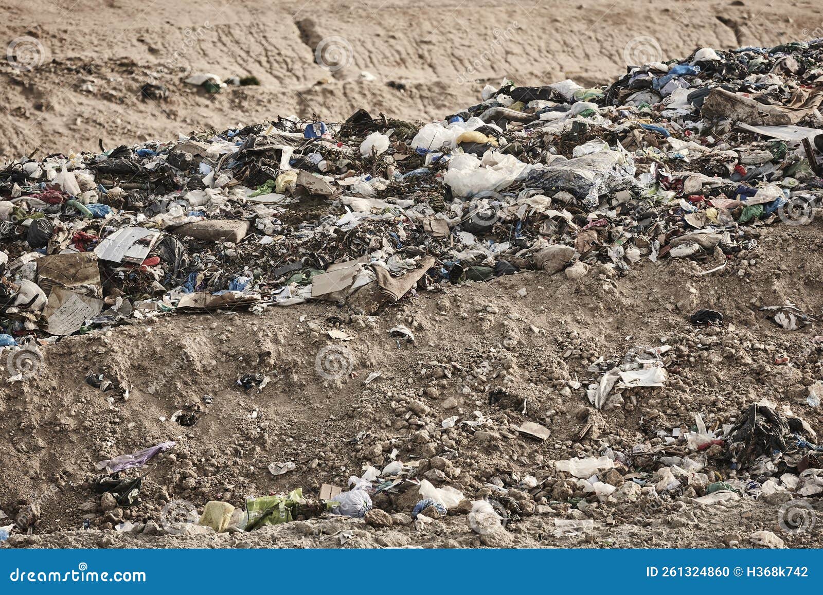 Open Air Garbage Dump. Plastic Waste Pollution. Recycling Junk. Ecology ...