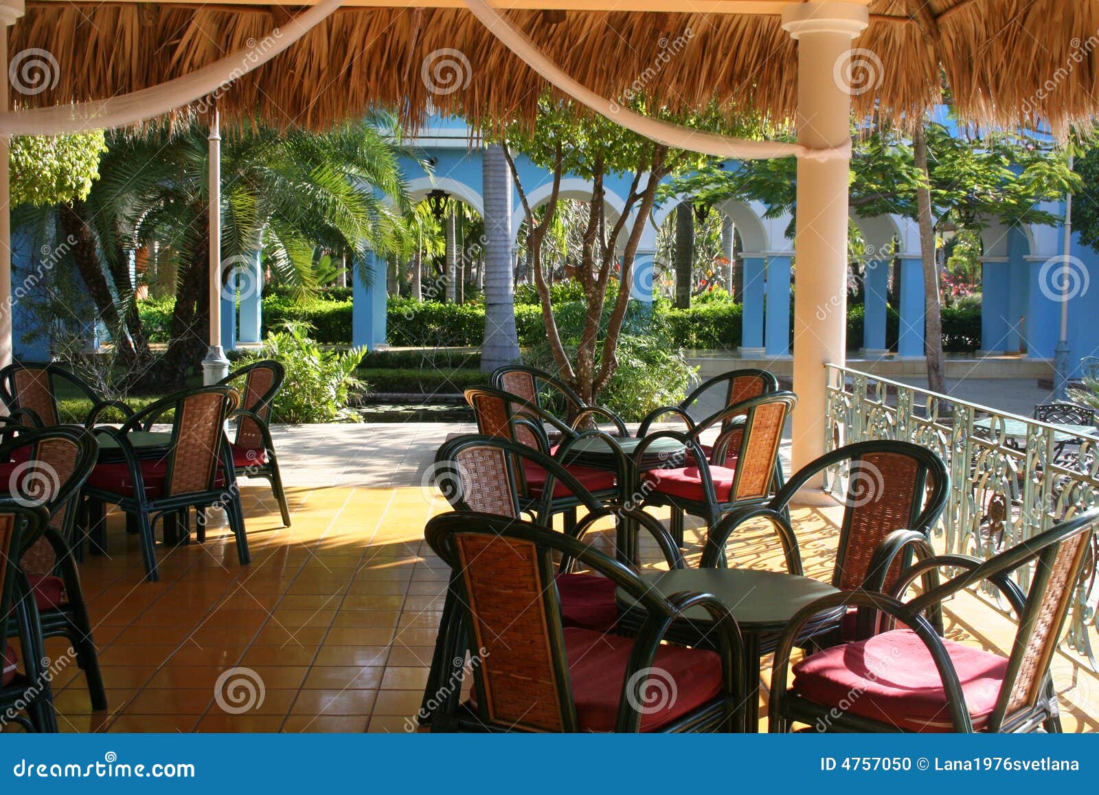 Open air hotel cafe stock photo. Image of resort, hotel - 4757050