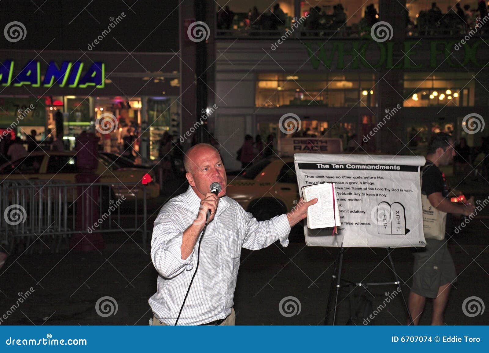 Open air preacher editorial stock image. Image of live - 6707074
