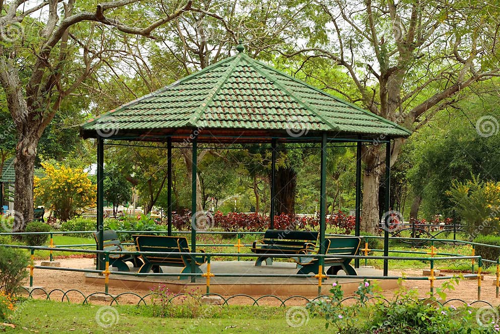 Open Air Rest House in Mysore Zoo Stock Photo - Image of artistic ...