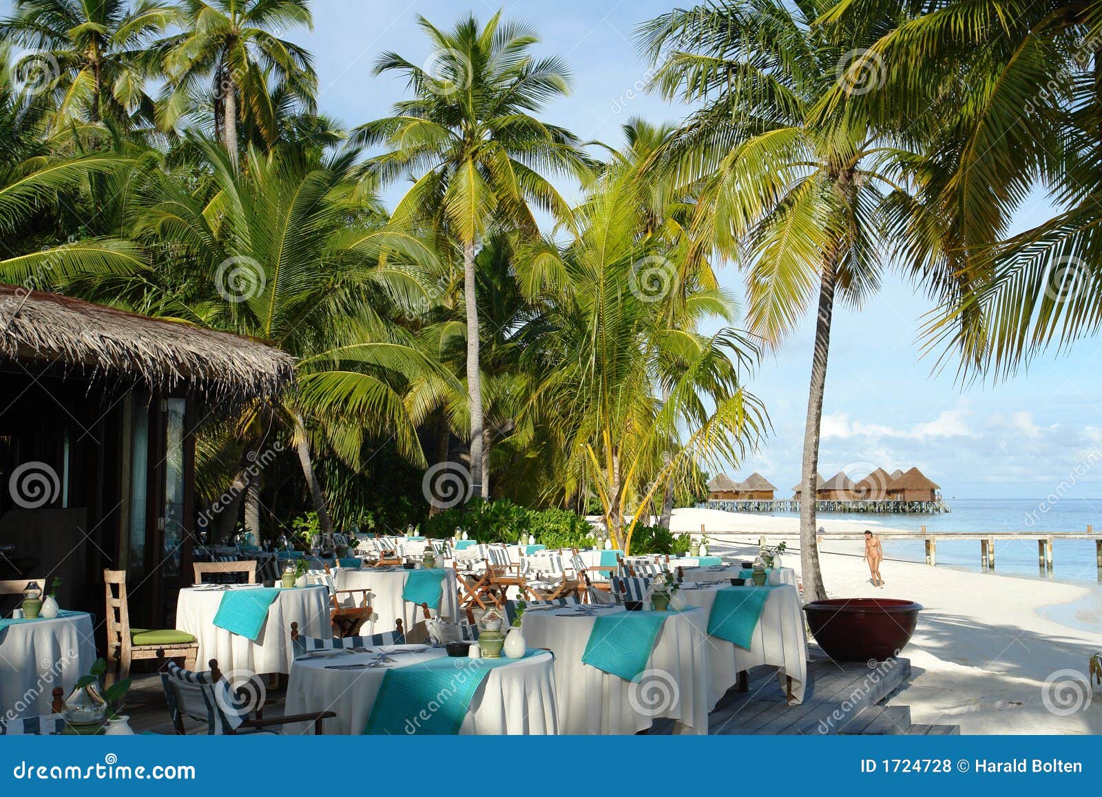 Open air restaurant stock photo. Image of coral, resort - 1724728