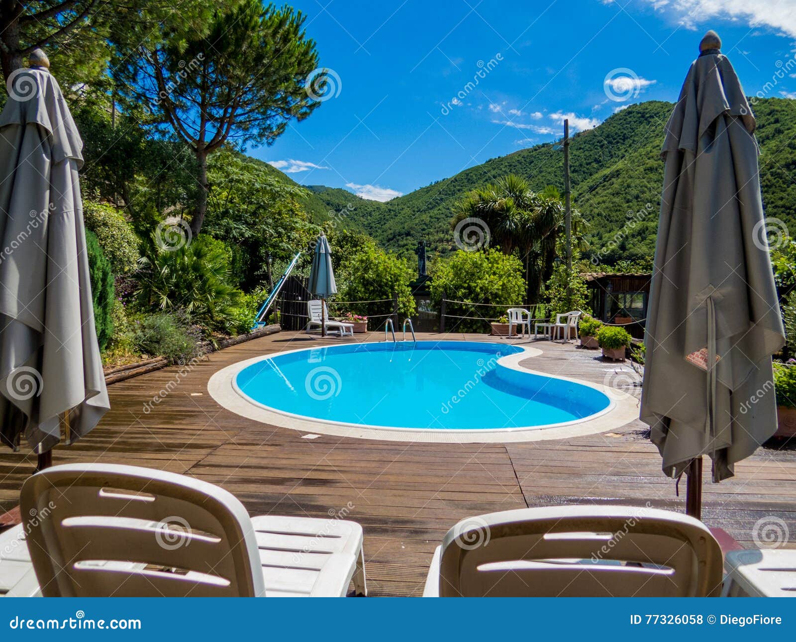 Open air swimming pool stock photo. Image of natural - 77326058