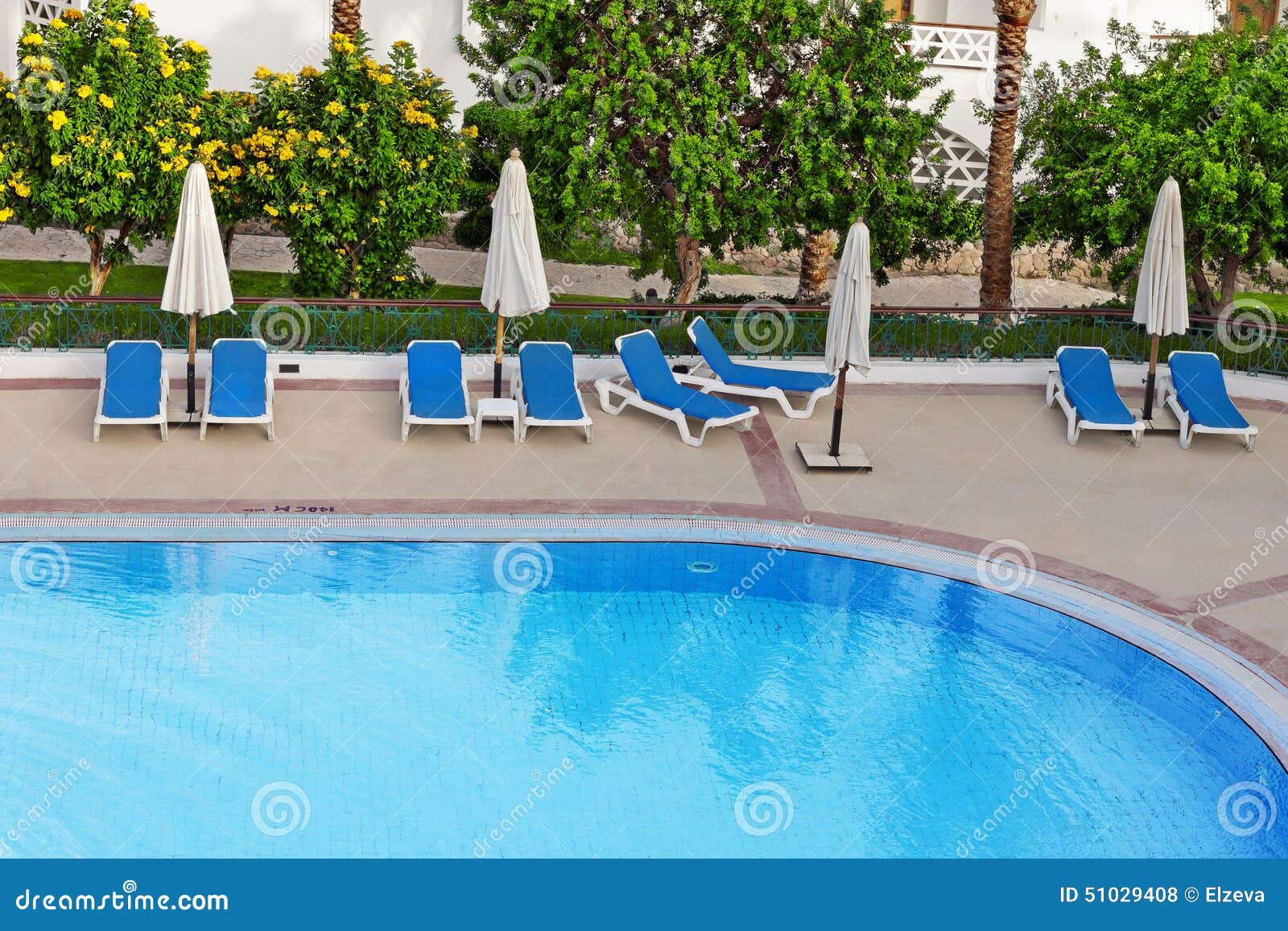 Open Air Swimming Pool at Resort Stock Photo - Image of plant, parasol ...