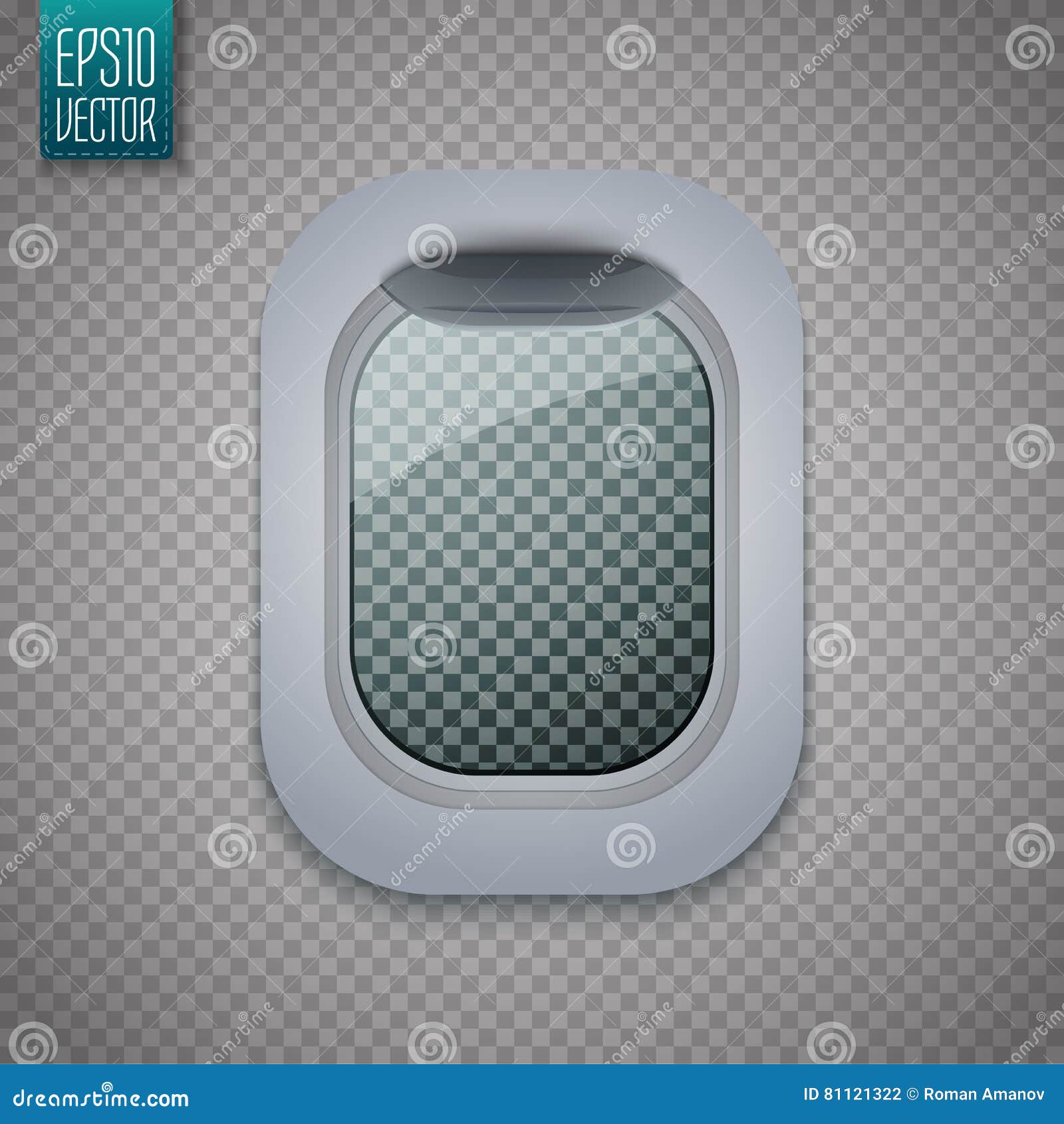 Aircraft Window With Flying Ray Fish In Sky 2D Linear Cartoon Object ...