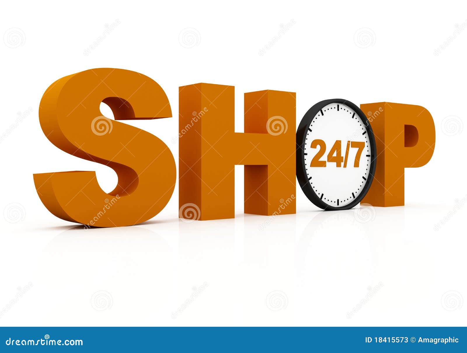 Open all hours shop sign stock illustration. Illustration of element ...