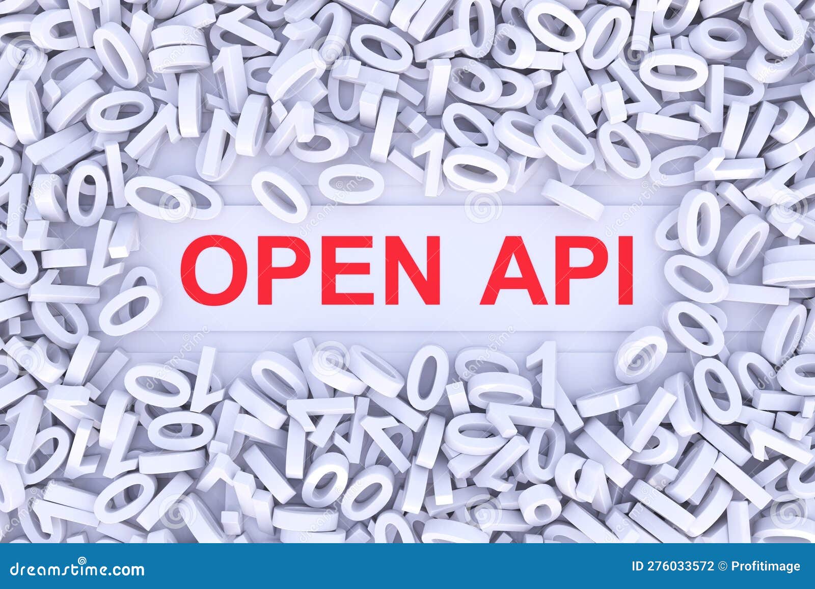 OPEN API Concept Binary Code 3D Stock Illustration - Illustration of ...