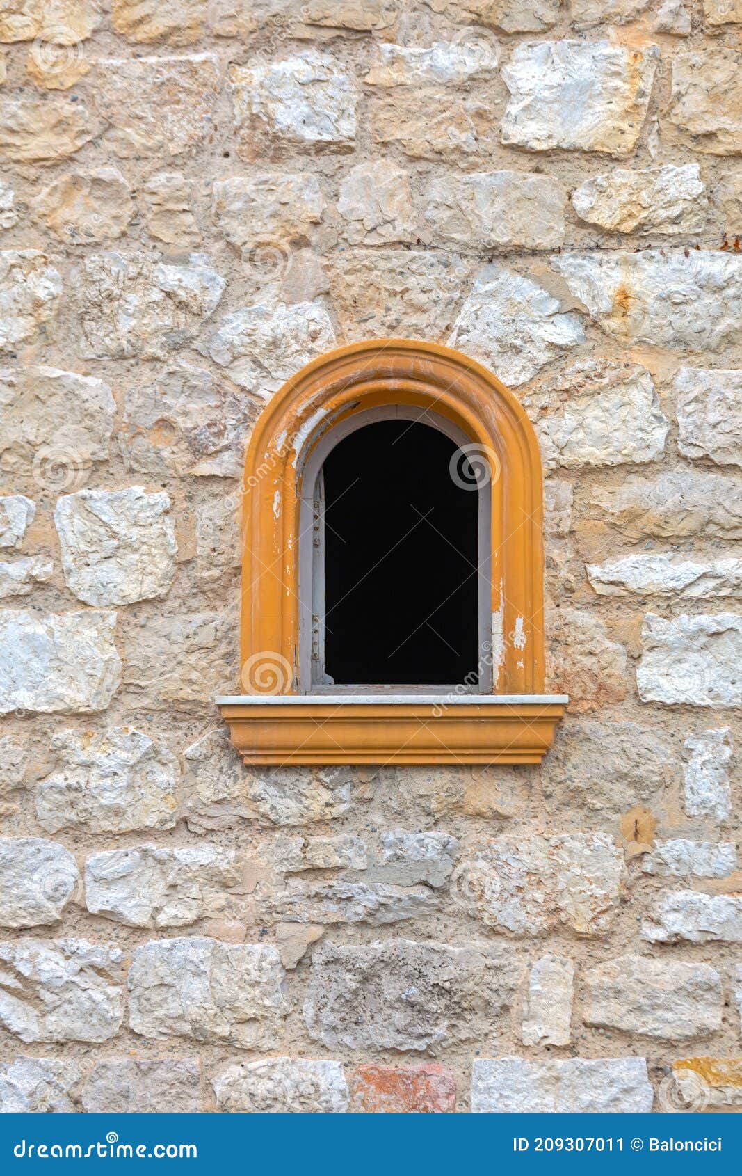 Open Arch Windows In Pena Palace With View On City Of Sintra Royalty ...