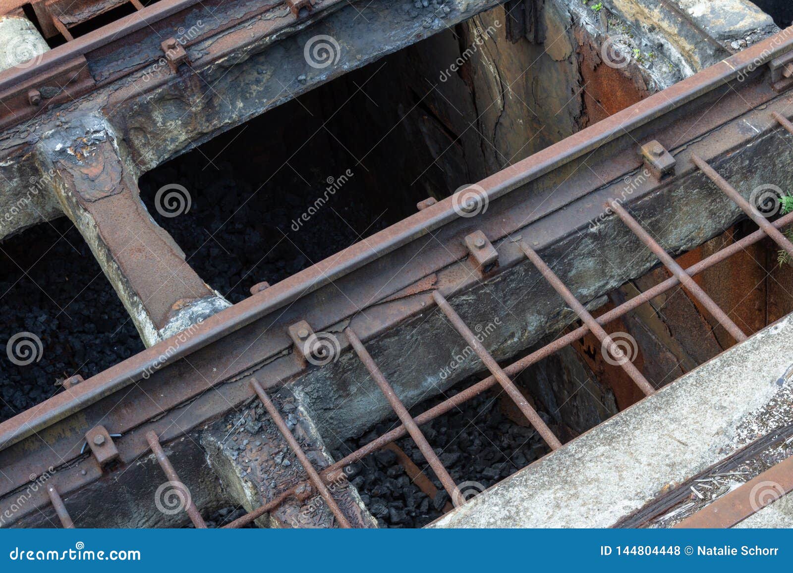 Open Area Underneath Elevated Train Tracks, Industrial Textures Stock ...