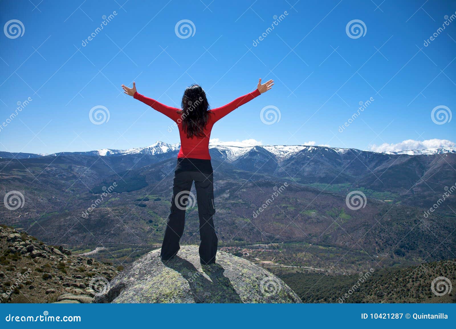 Open arms at the top stock image. Image of happy, country - 10421287