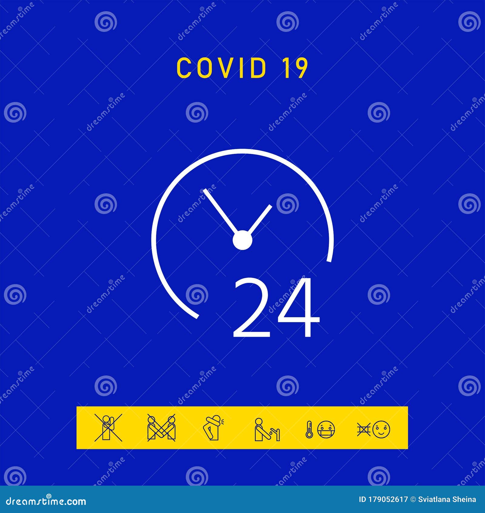 Open Around the Clock Icon. Opening Hours Symbol Icon. Graphic Elements ...