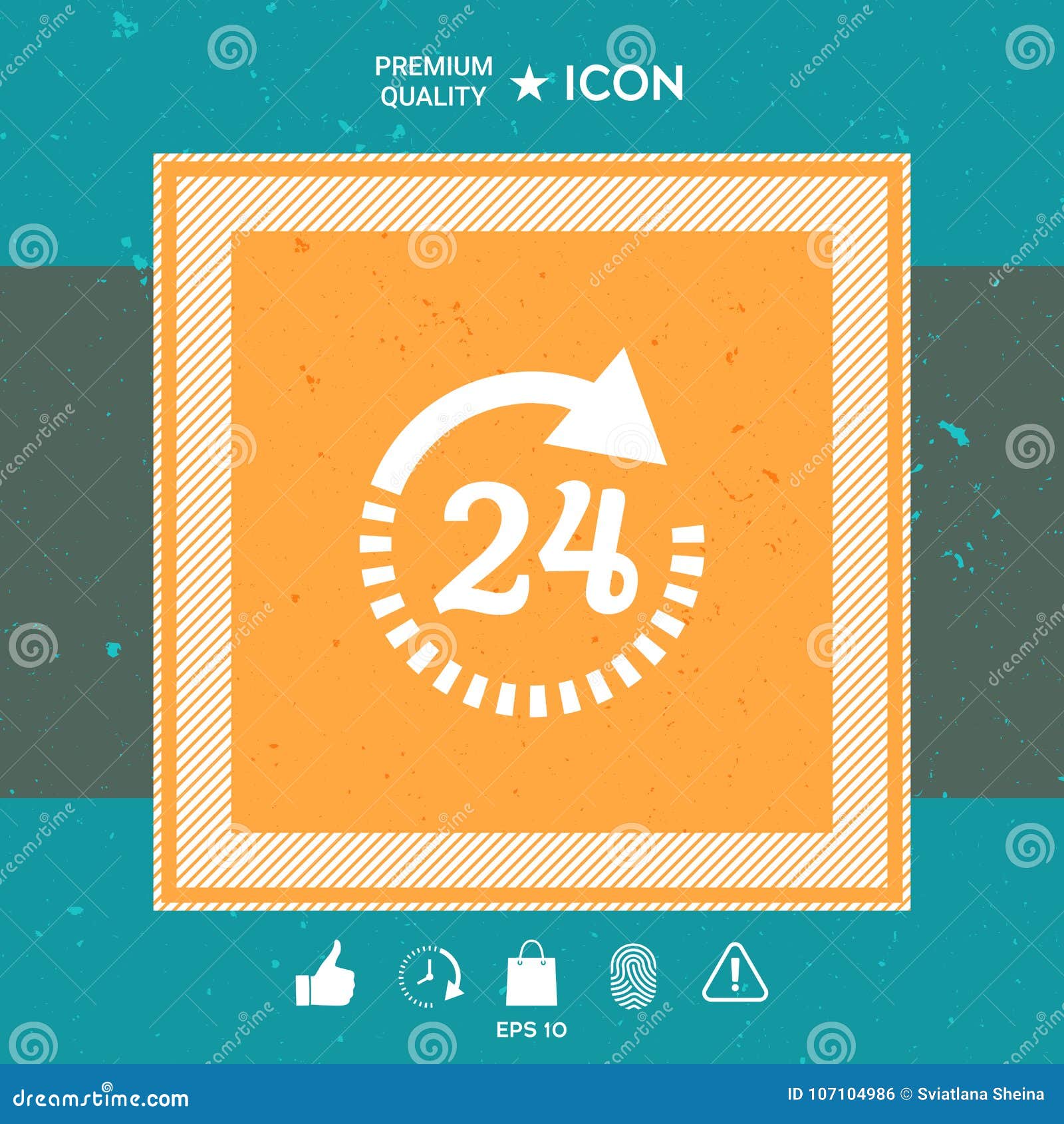 Open Around the Clock Symbol Icon. Opening Hours Icon Stock Vector ...