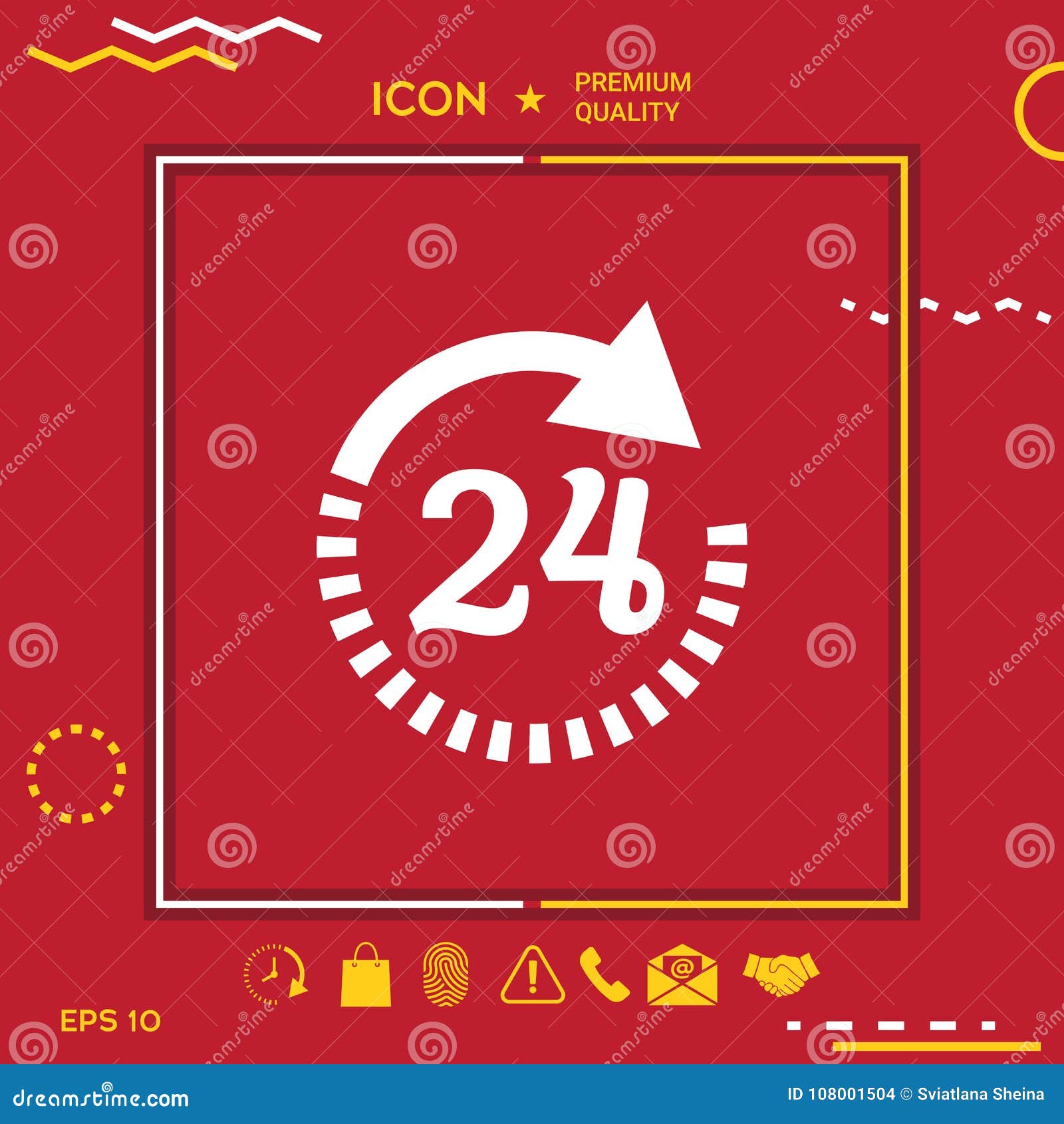 Open Around the Clock Symbol Icon. Opening Hours Icon Stock Vector ...