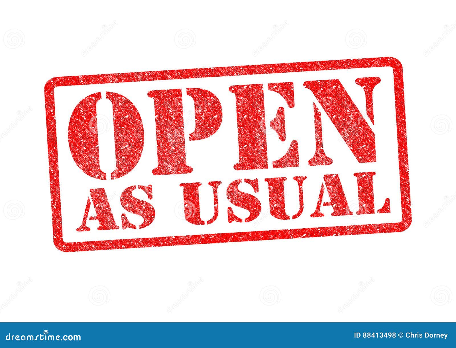 OPEN AS USUAL stock photo. Image of shop, stamps, business - 88413498