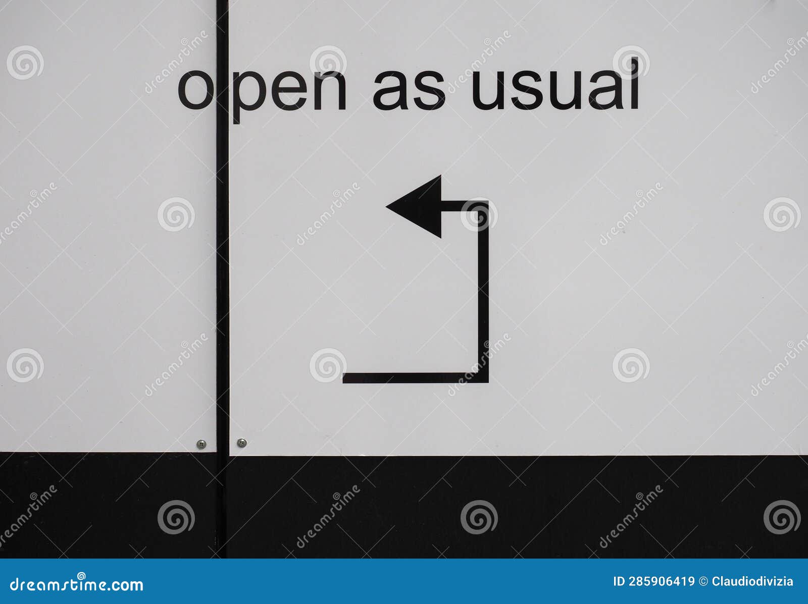 Open as usual sign stock image. Image of sign, usual - 285906419