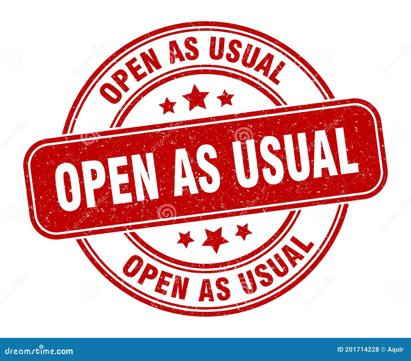 Open As Usual Stamp. Open As Usual Label. Round Grunge Sign Stock ...