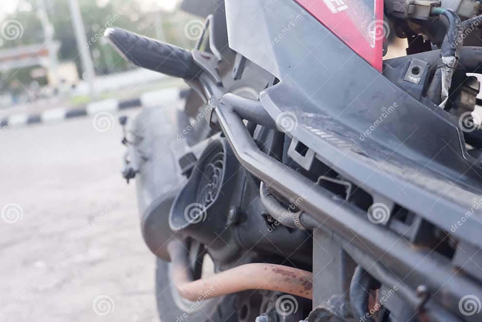 An Open Automatic Scooter Engine Stock Image - Image of wheel, bike ...