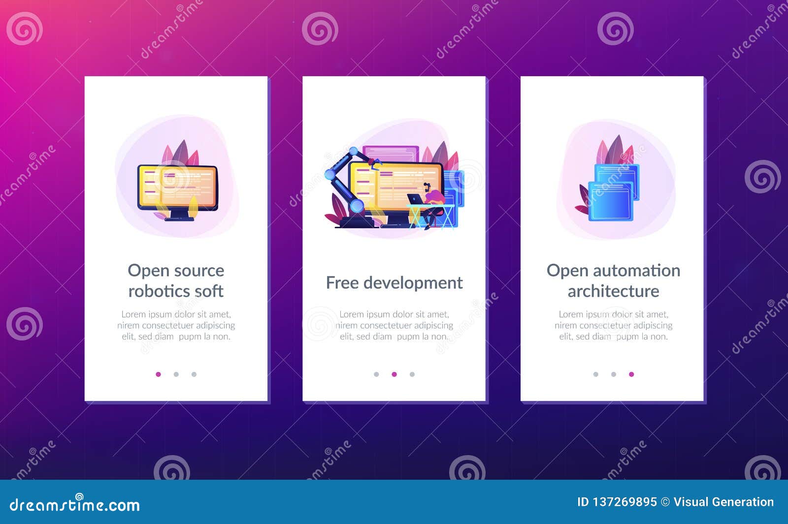 Open Automation Architecture App Interface Template. Stock Vector ...