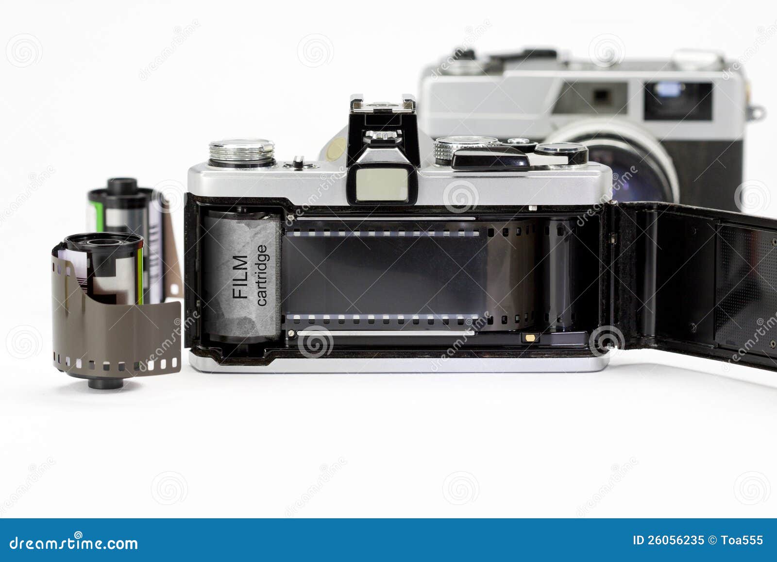 Open the Backside Retro Camera Stock Image - Image of open, cartridge ...