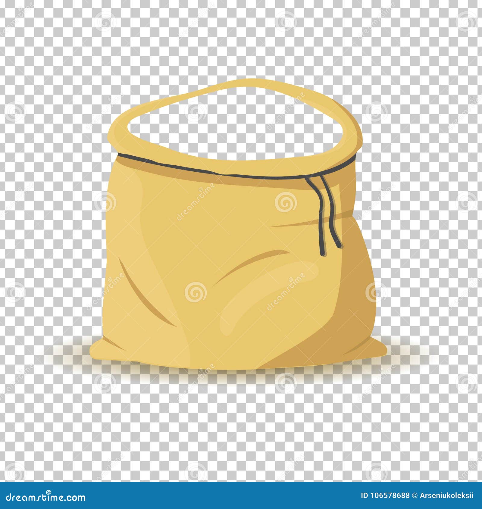 Open bag stencil stock vector. Illustration of full - 106578688