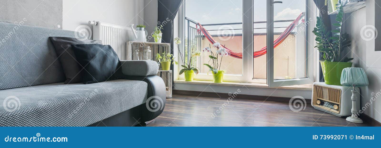 Open balcony door stock image. Image of apartment, panorama - 73992071