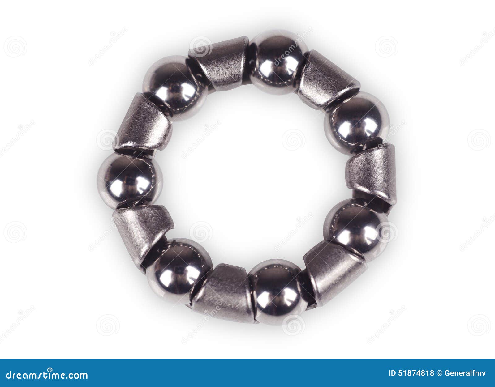 Open Ball Bearing Isolated on White Background Stock Photo - Image of ...