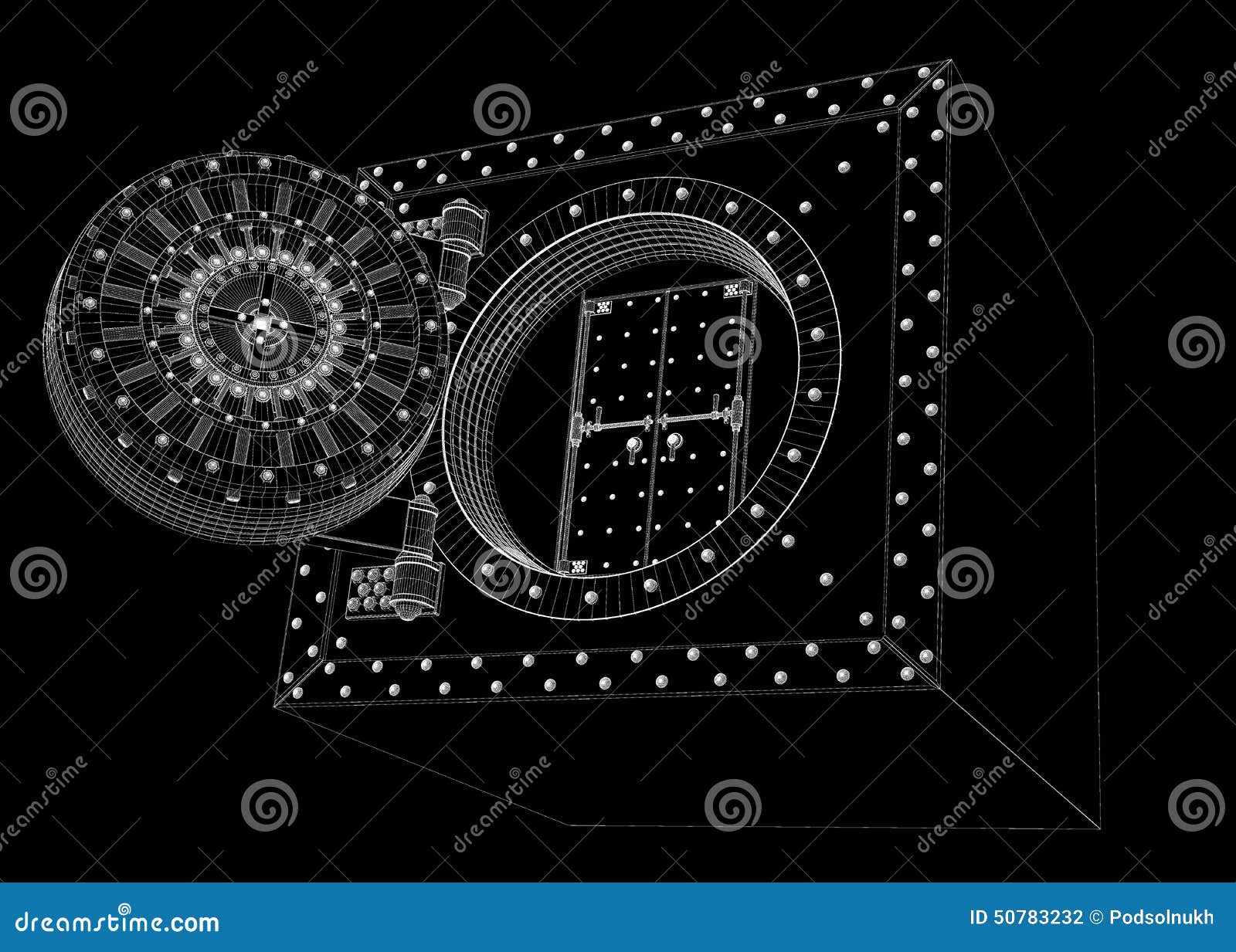 Open bank vault stock illustration. Illustration of savings - 50783232