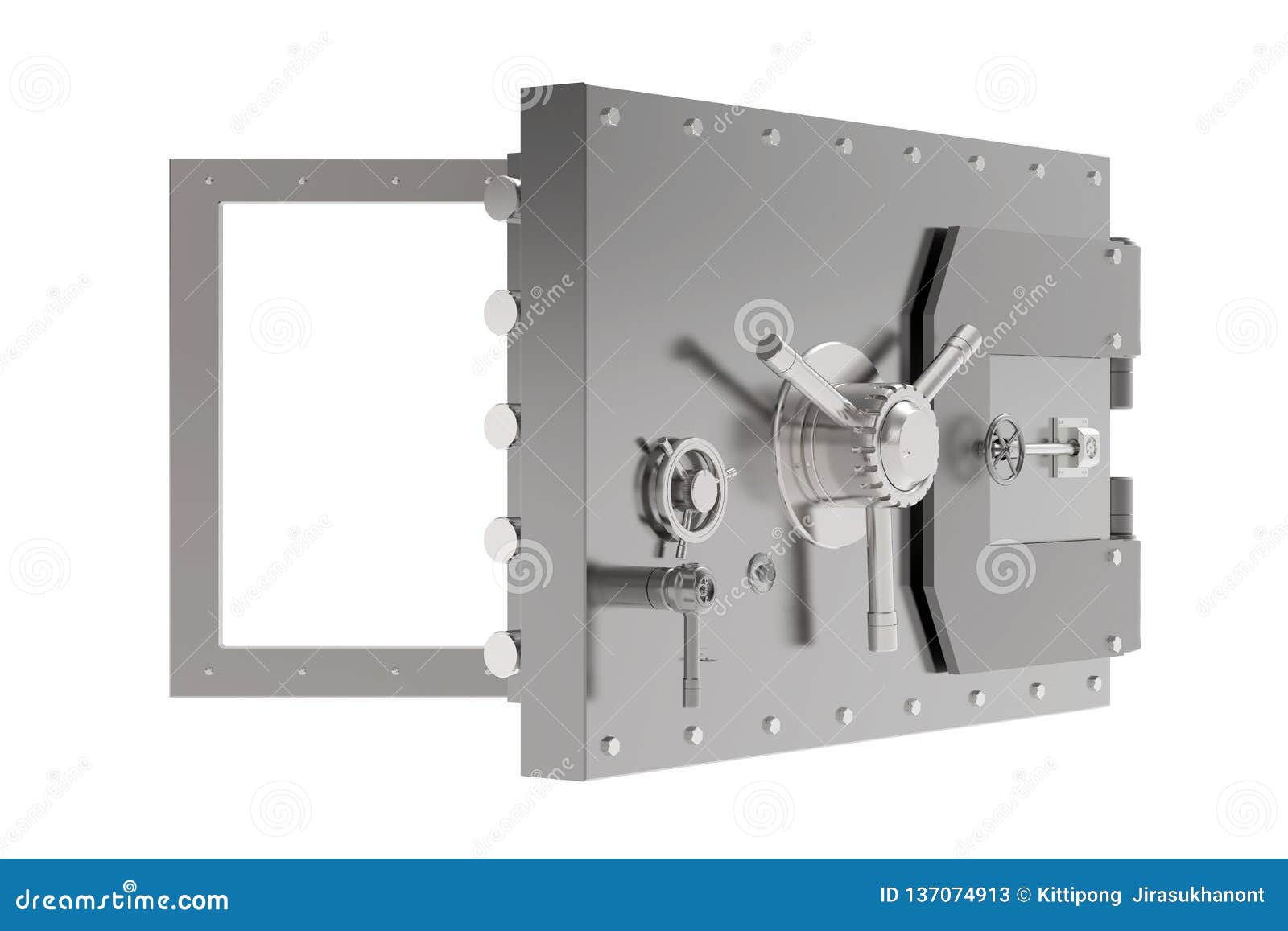 Open bank vault stock illustration. Illustration of safety - 137074913