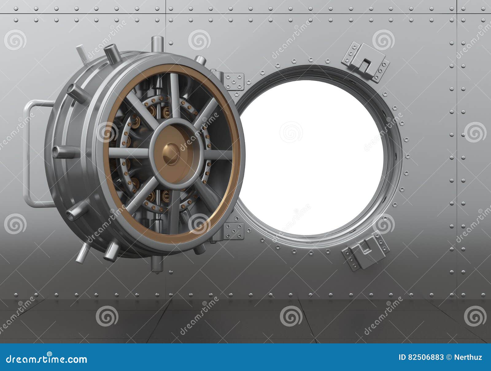Open Bank Vault Door stock illustration. Illustration of code - 82506883