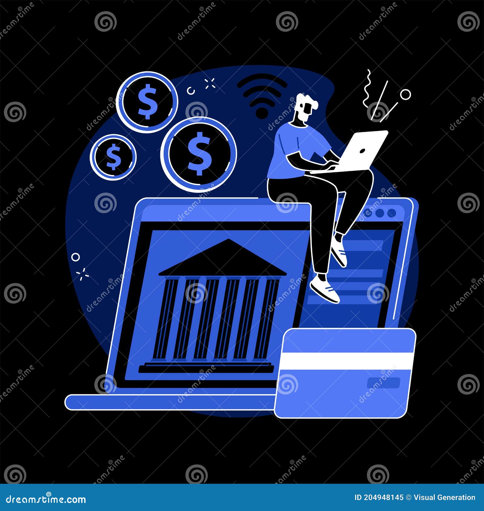 Open Banking Platform Abstract Concept Vector Illustration. Stock ...